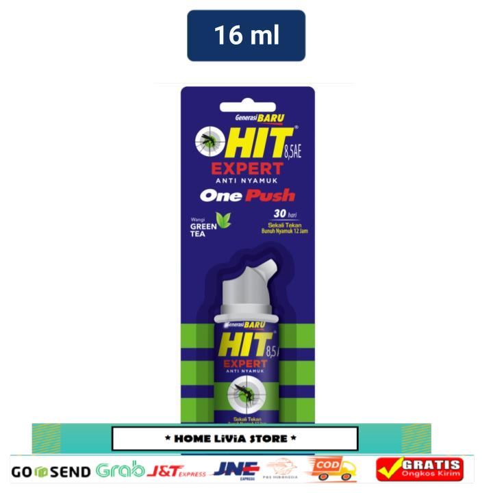 Jual Hit Expert One Push Anti Nyamuk Green Tea 16 mL | Shopee Indonesia