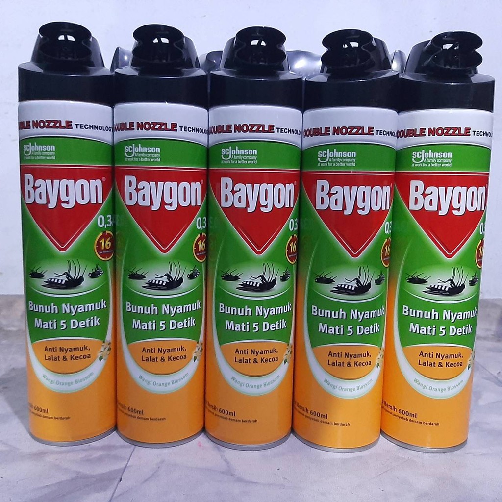 Jual Baygon Aerosol 600 ml Obat Nyamuk Spray Semprot Orange Blossom ...