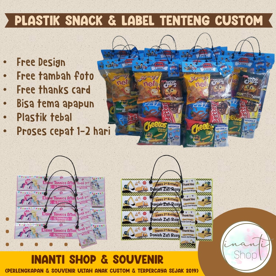 Jual Tas Ultah / Plastik Snack Ultah Custom | Shopee Indonesia