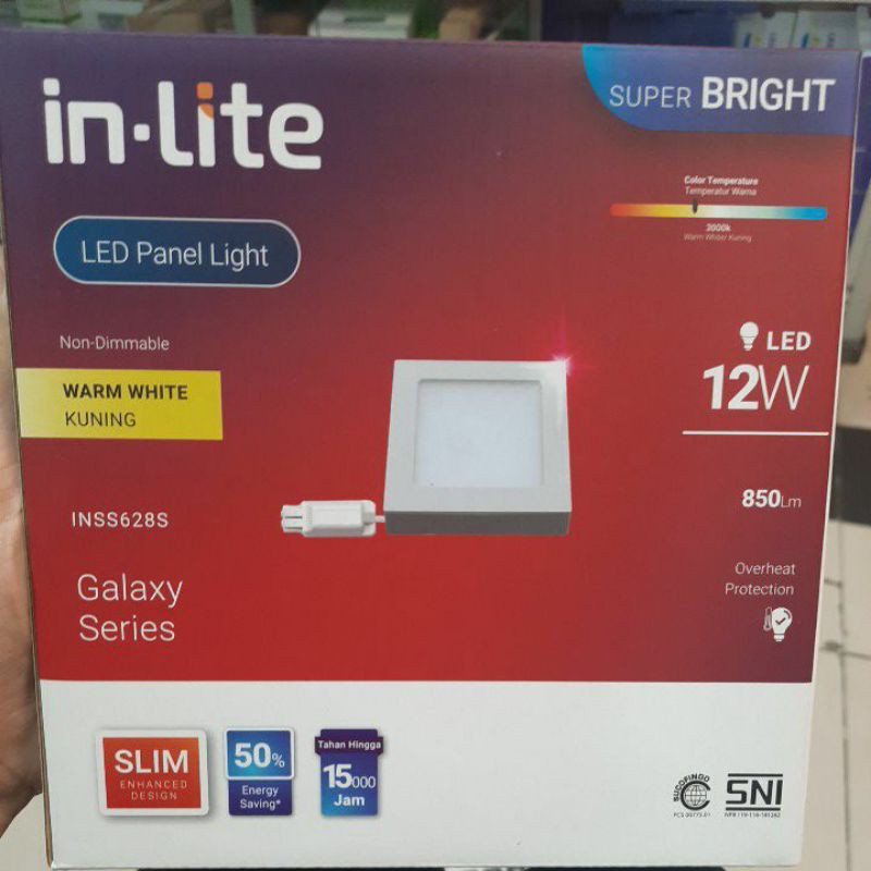 Jual IN LITE LED Panel 12W 12 WATT Square OB Outbow Ditempel - INSS ...