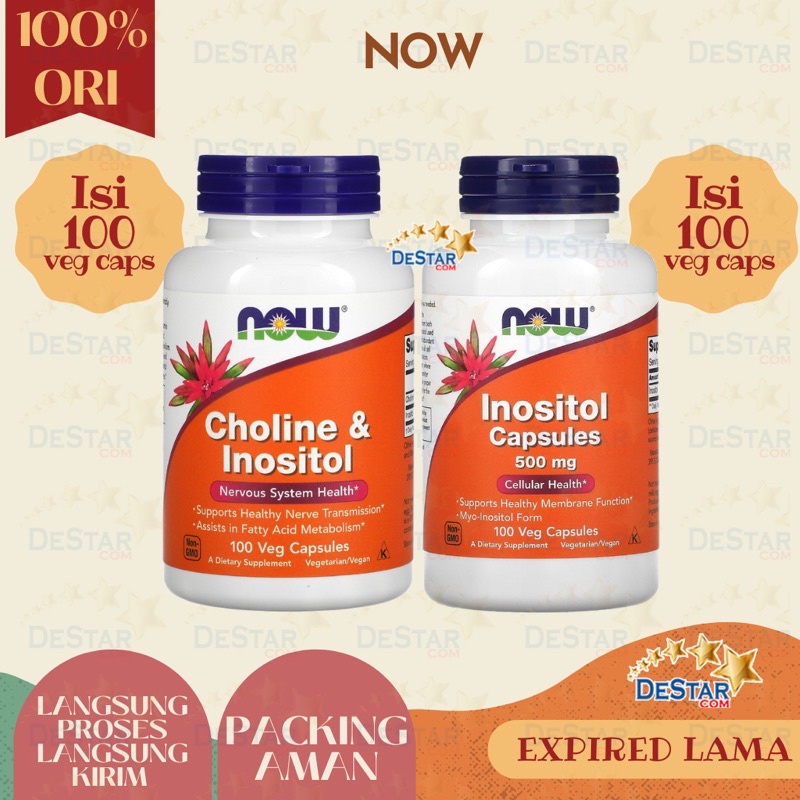 Jual NOW FOODS CHOLINE & INOSITOL / INOSITOL CAPSULES 500 MG / 100 VEG ...