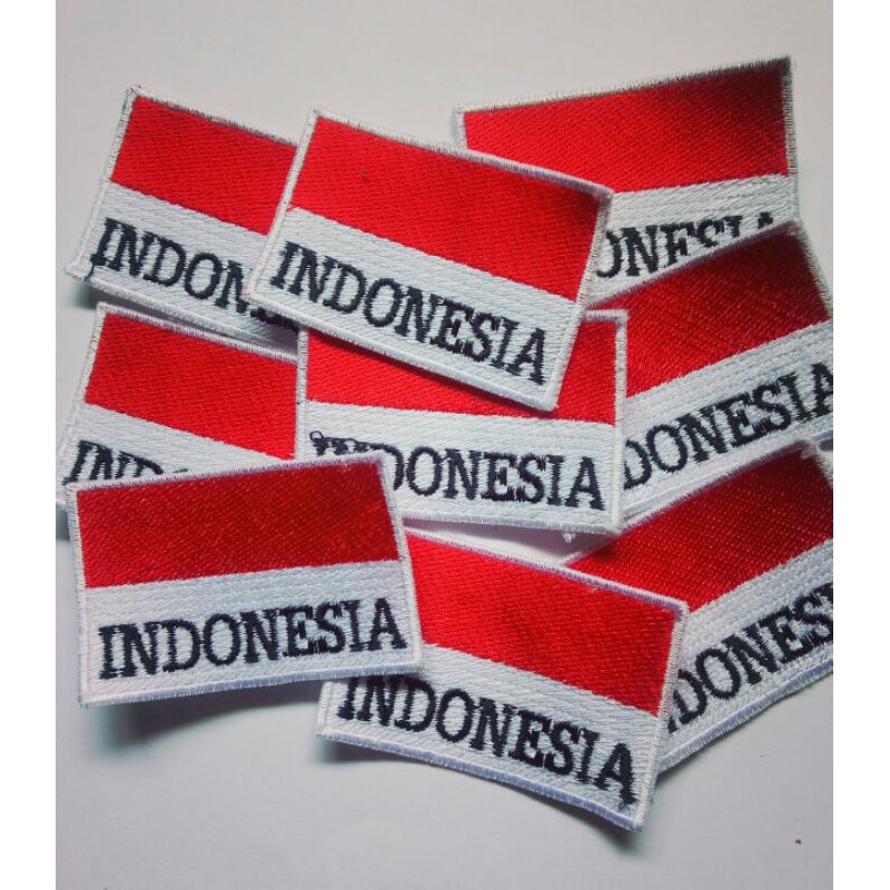 Jual PATCH/EMBLEM BORDIR BENDERA TULISAN INDONESIA | Shopee Indonesia