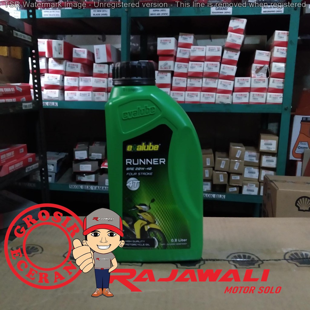 Jual OLI MESIN EVALUBE RUNNER 4T 20W-40 0.8L | Shopee Indonesia