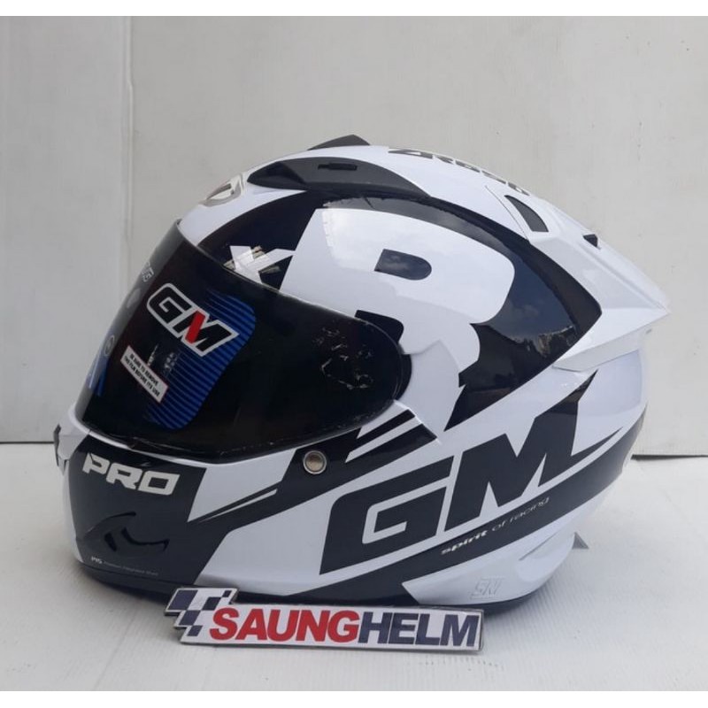 Jual 15% GOYANG HARGA:: Helm GM RACE PRO Z650 WHITE BLACK DRAK ...