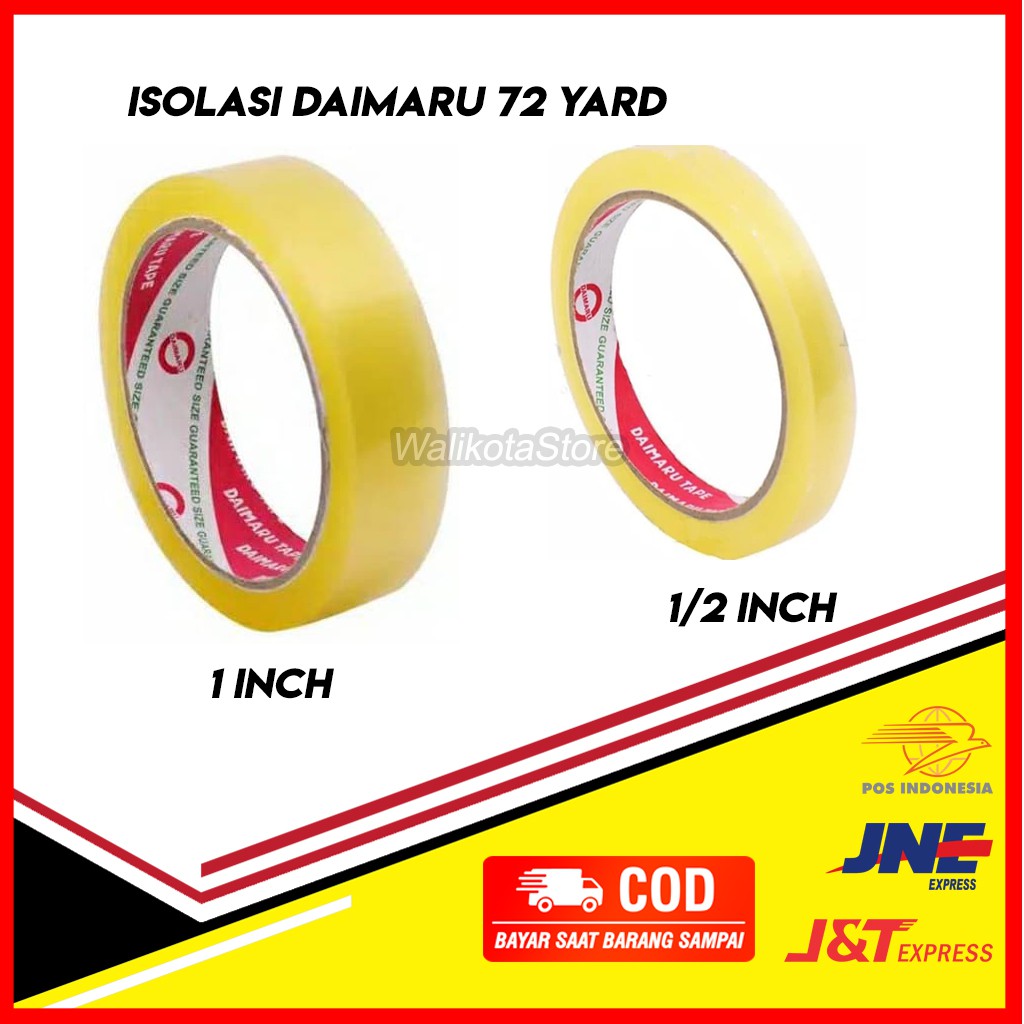 Jual Ducktape / Isolasi daimaru 24mm/12mm x 72 yard / isolasi 1 inch ...