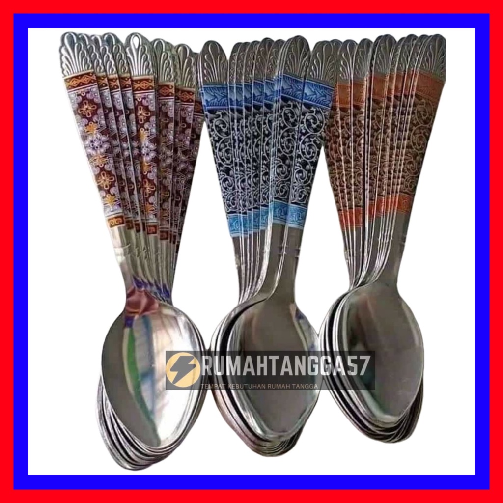 Jual SENDOK MAKAN MOTIF BATIK / SENDOK BATIK / SENDOK MOTIF BATIK ...