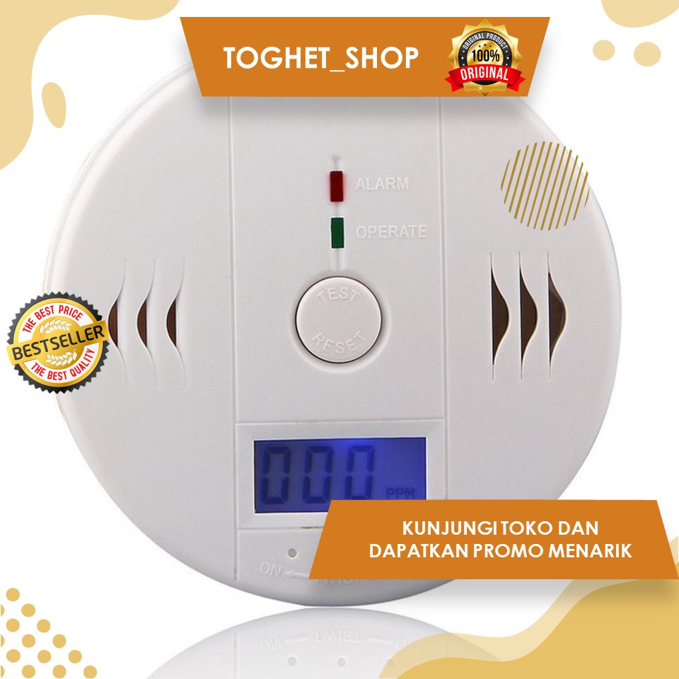Jual Alarm Detektor Karbon Monoksida Rokok Detektor CO2 Alarm Digital ...