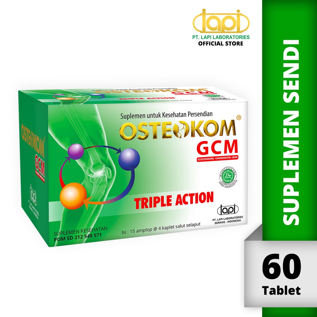 Jual Osteokom Tablet - Box isi 15 Strip @ 4 Tablet - Suplemen Kesehatan ...