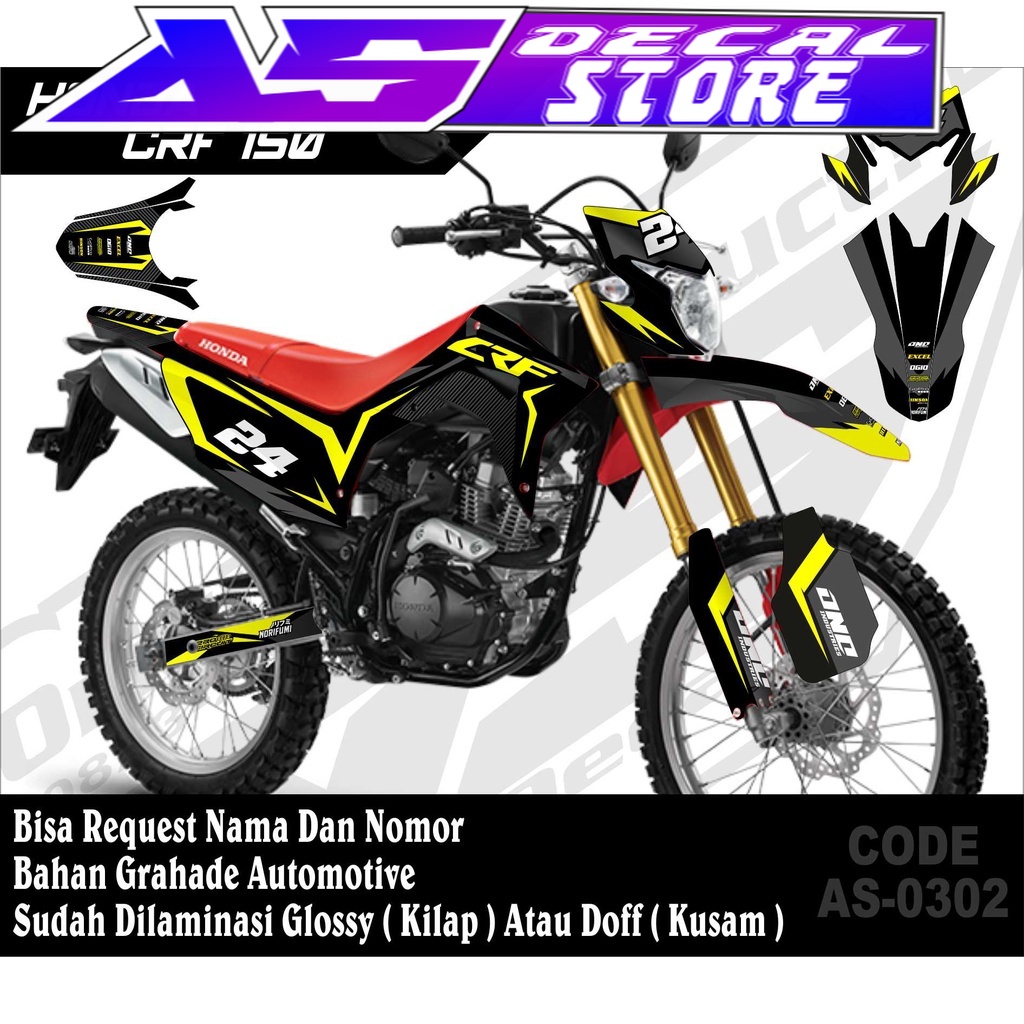 Jual 0302 DECALS STIKER FULLBODY CUSTOM MOTOR CRF 150L | Shopee Indonesia