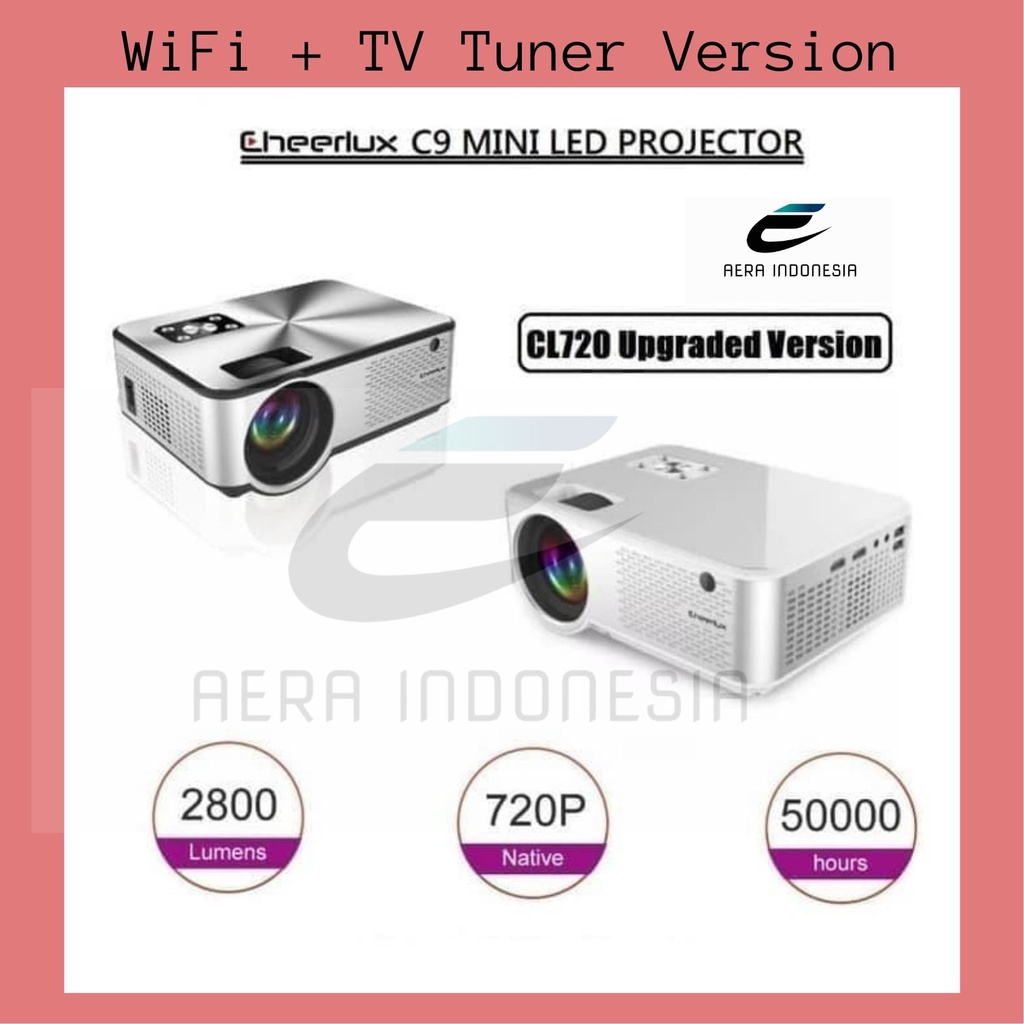Jual Cheerlux Projector | Cheerlux C9 Wifi Tv Tunner | Proyektor Mini ...