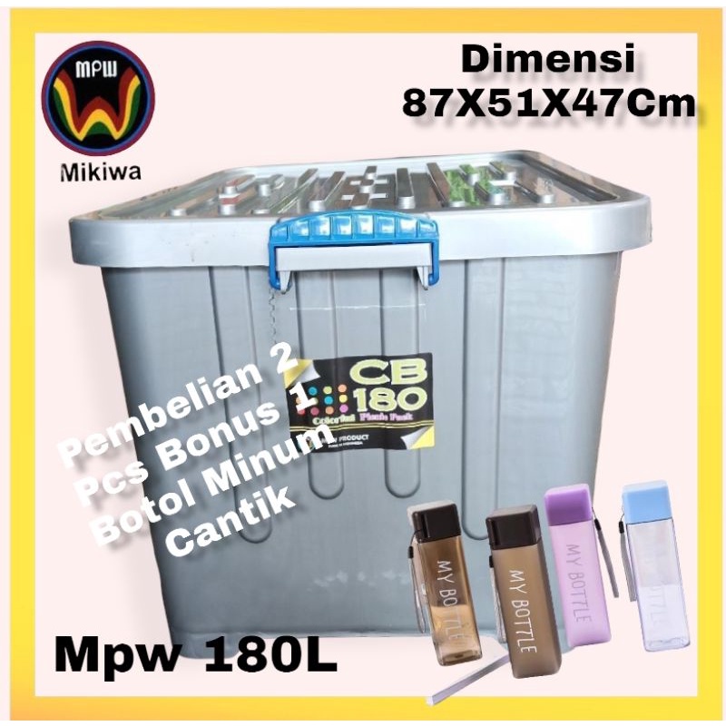 Jual container box kapasitas 180 liter bahan tebal Untuk Keluar Kota ...