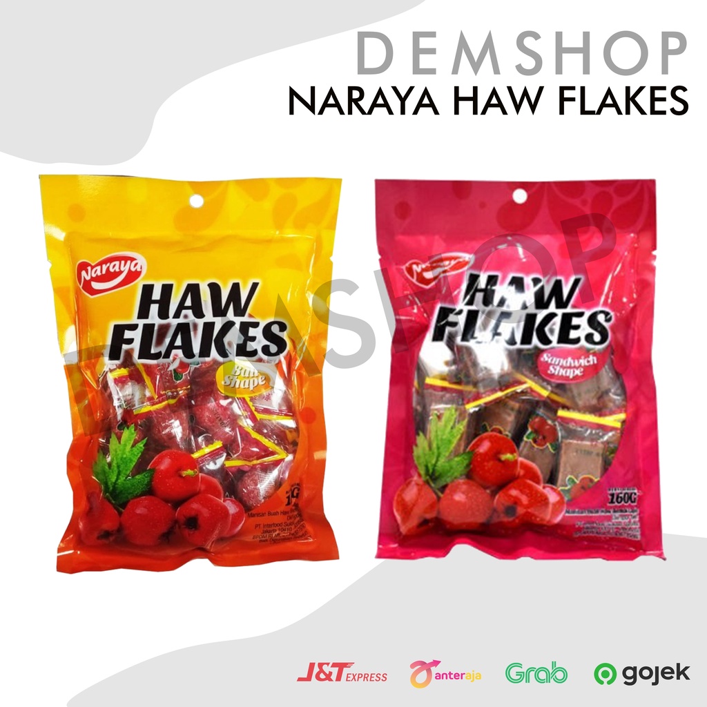 Jual Naraya Haw Flakes Sandwich Shape Ball Manisan Buah Haw Permen ...