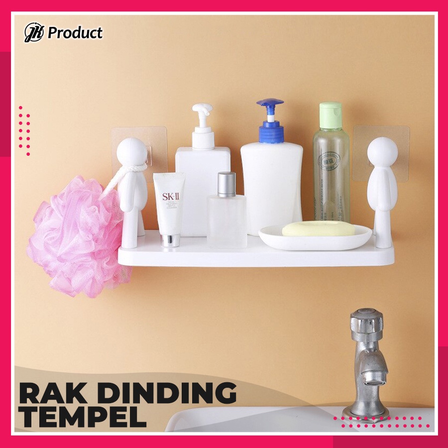 Jual Rak Tempel Dinding Kamar Mandi Toilet Dapur Serbaguna Model Patung ...