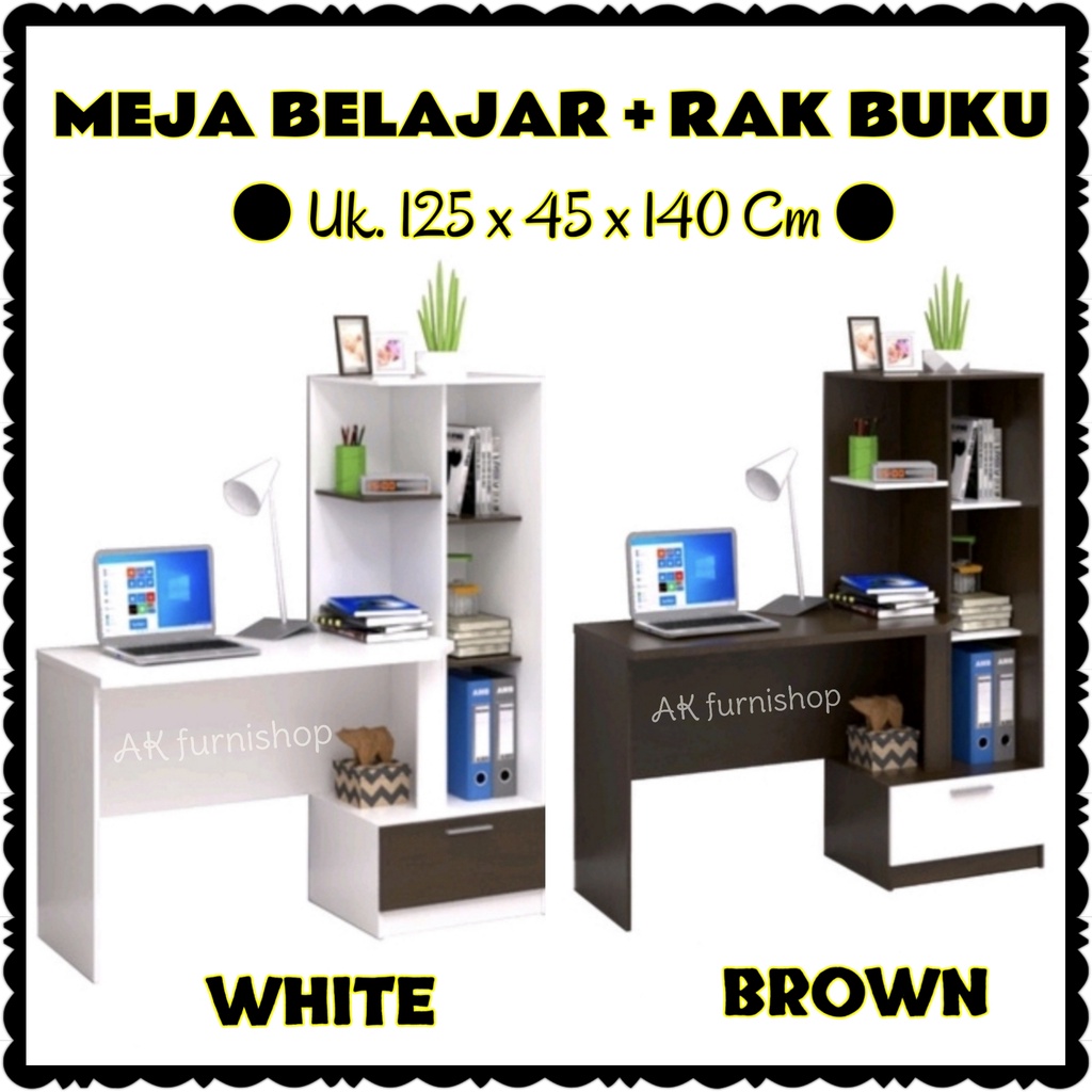 Jual Meja Belajar Rak Buku Minimalis - Meja Komputer - Meja Kerja ...