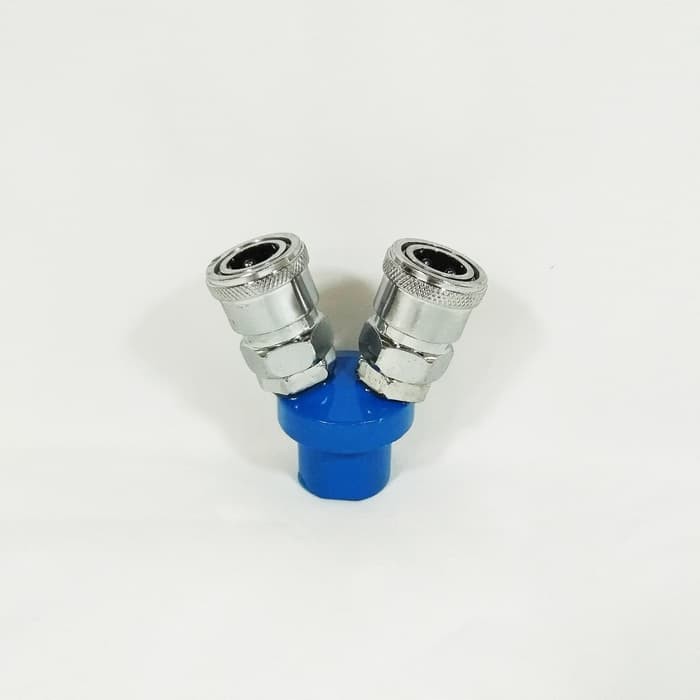 Jual Quick Coupler 2 Way / Coupler 2 Cabang / Sambungan Kran Angin Mesin | Shopee Indonesia