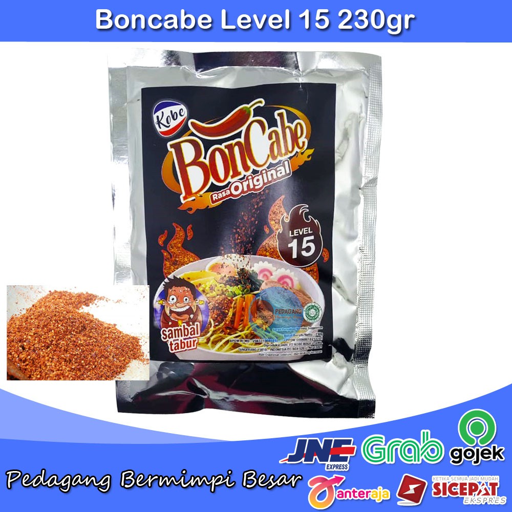 Boncabe Level 15 230gr | Bon Cabe | Cabe Bubuk | Cabai Bubuk | Shopee ...
