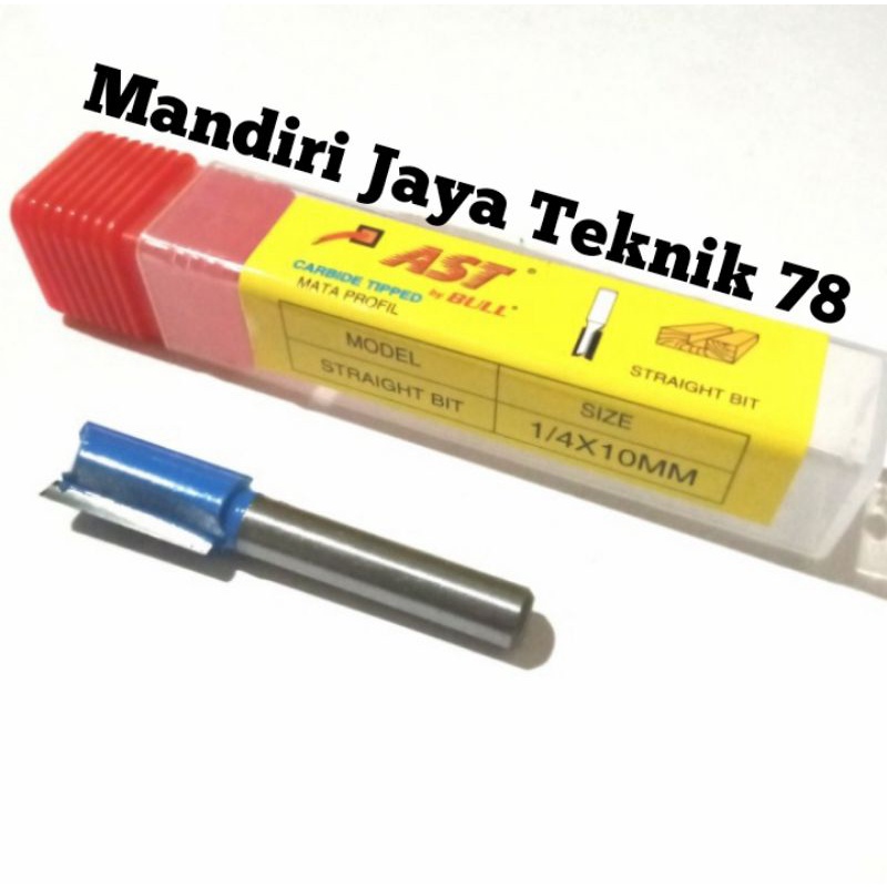 Jual Mata pisau profil router trimmer straight bit 1/4 x 10mm | Shopee ...