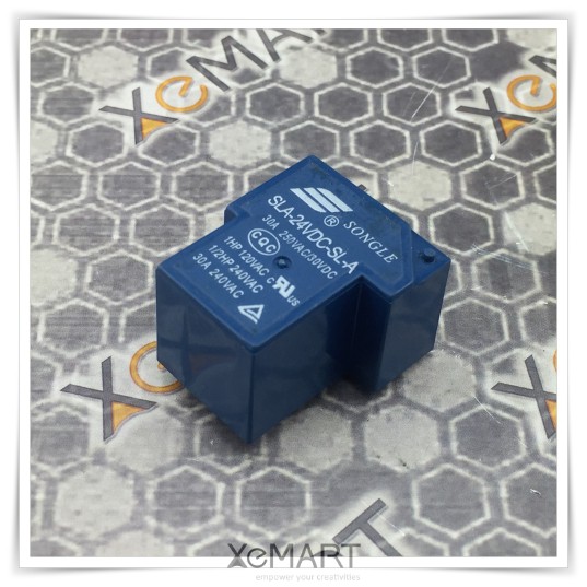 Jual Relay 24V SLA-24VDC-SL-A 4P SPST High Current Relay 30A 240VAC ...