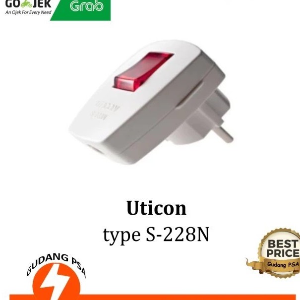 Jual Steker+Saklar Lampu Uticon S-228N | Shopee Indonesia
