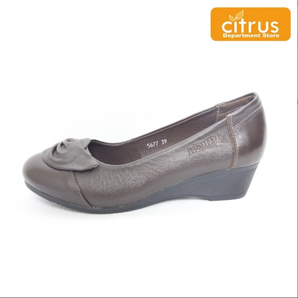 Jual Rohde 5677 Sepatu Wedges Wanita Warna Black & Coffee | Shopee ...
