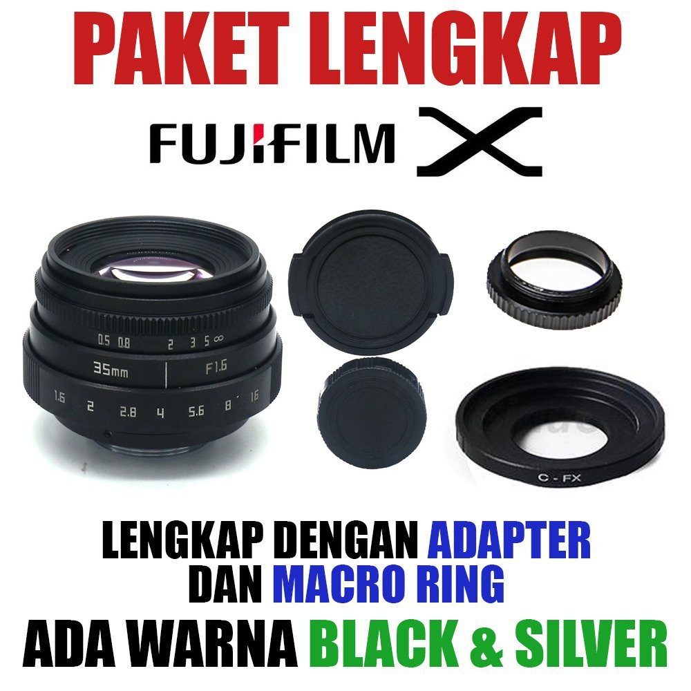 LENSA FIX FIXED FOCUS FOKUS BOKEH Fujian 35mm F1.6 CCTV Lens - Fujifilm ...