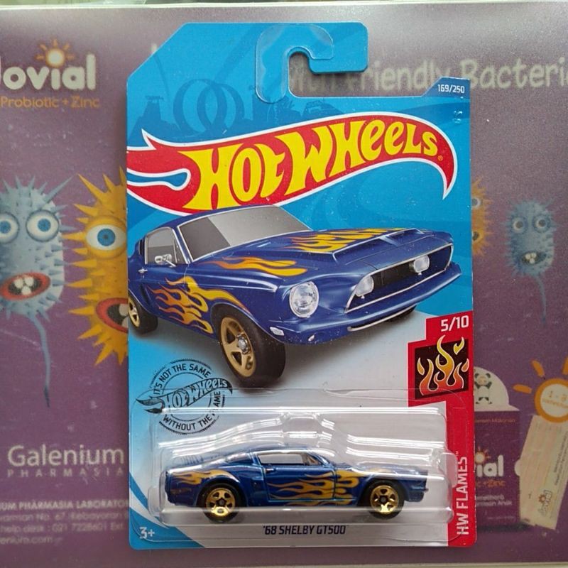 Jual Hot wheels 68 Shelby GT500 biru blue tampo api | Shopee Indonesia