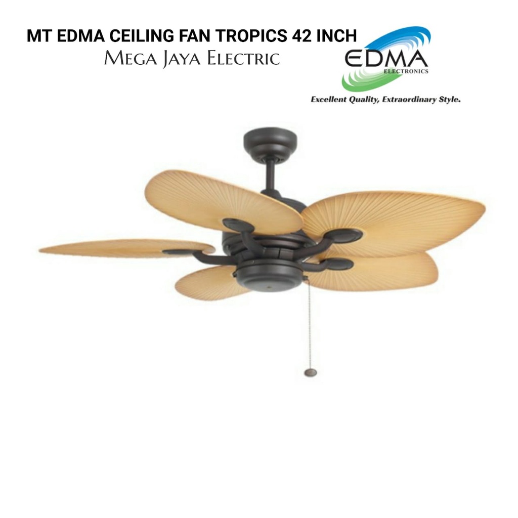Jual MT EDMA CEILING FAN TROPICS 42 INCH / KIPAS GANTUNG PLAFON AC ...