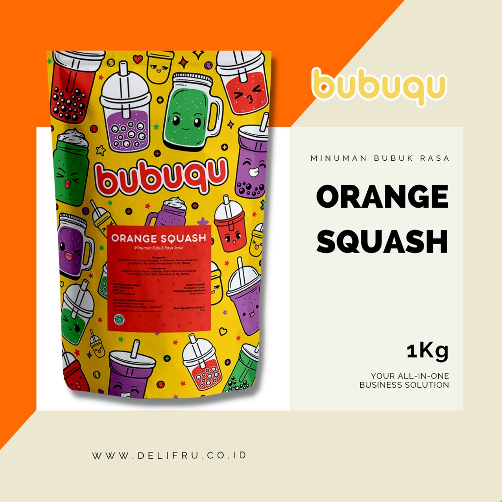 Jual Powder Drink Orange Squash Bubuqu 1 Kg - Bubuk Minuman Jeruk ...