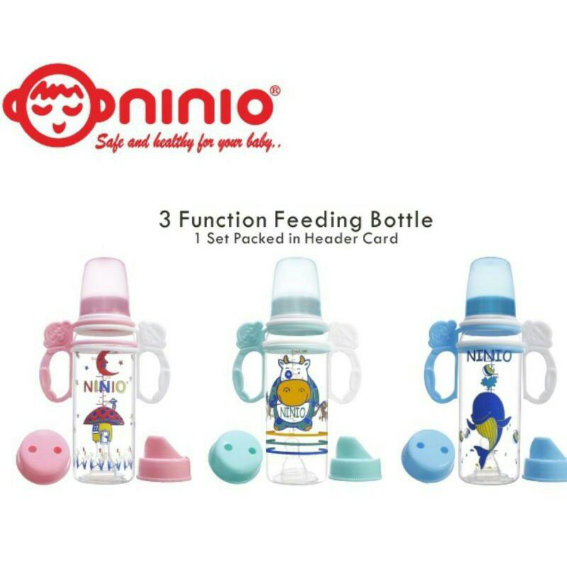 Jual Ninio Botol Susu Dot Minum Asi Cup Bayi Fungsi 3in1 250 cc ...