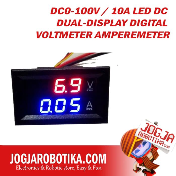 Jual DC0-100V / 10A LED DC DUAL-DISPLAY DIGITAL VOLTMETER AMPEREMETER | Shopee Indonesia