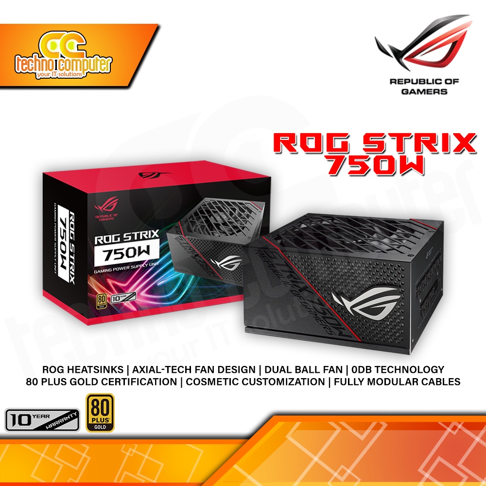 Jual POWERSUPPLY ASUS ROG STRIX 750G - 750W 80+ Gold Full Modular | Shopee Indonesia