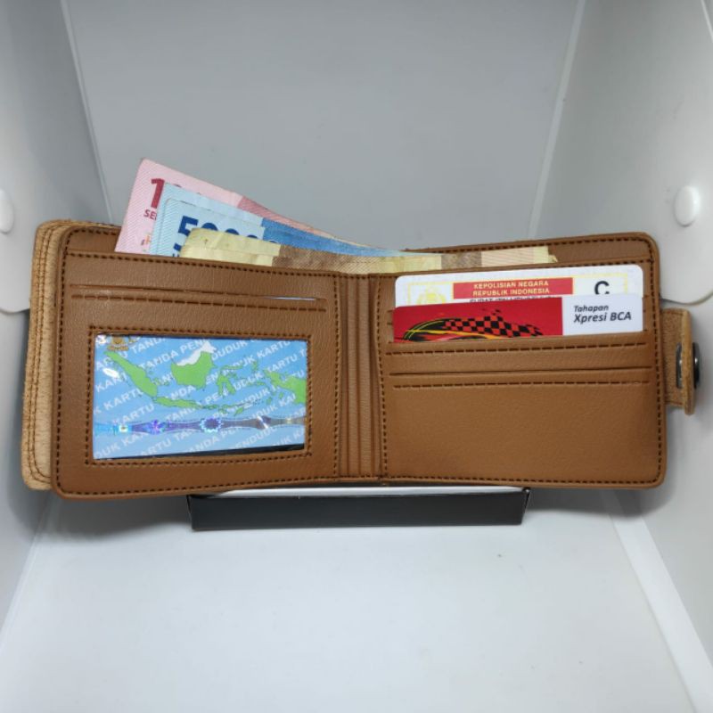 Review tentang Dompet pria kombinasi terbaru kancing / Dompet kulit ...