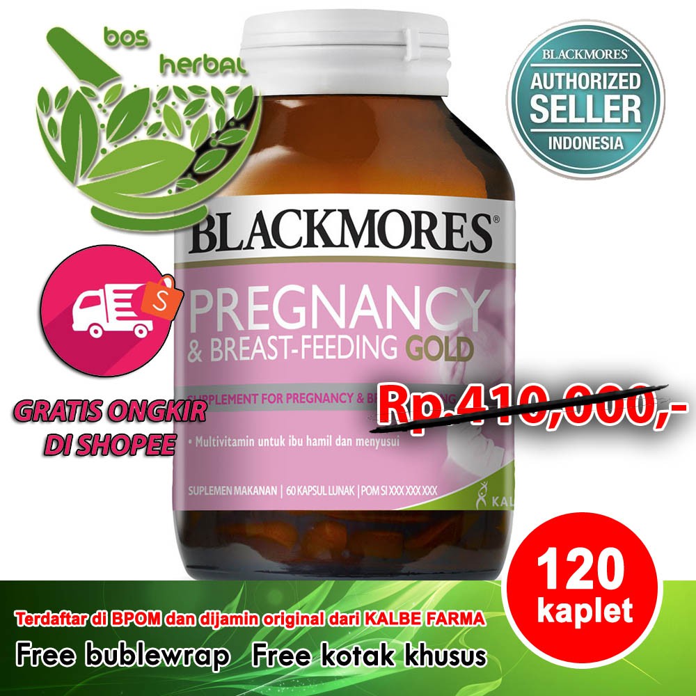 Blackmores Pregnancy & Breast Feeding Gold (120) Asupan Nutrisi Ibu ...