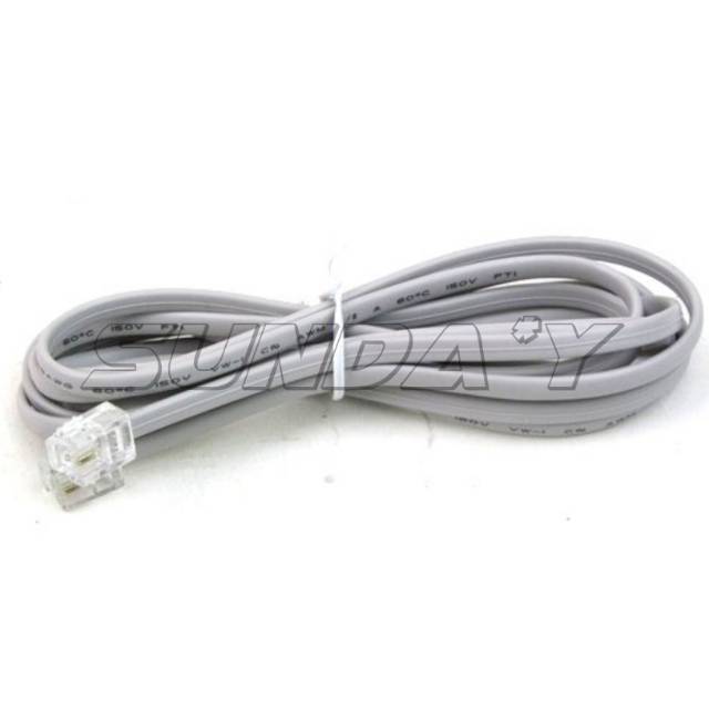 Jual Kabel LINE telepon +RJ11 -1meter siap pakai | Shopee Indonesia