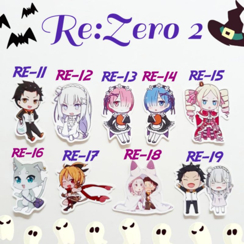 Jual Sticker Anime ReZero kara Hajimeru Isekai Seikatsu 2 Re:Zero Re ...