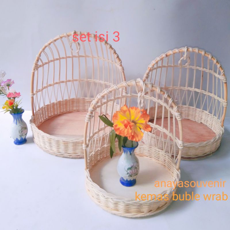 Jual Keranjang Hantaran Seserahan Wadah Tempat Parsel Buah Set Lengkap ...