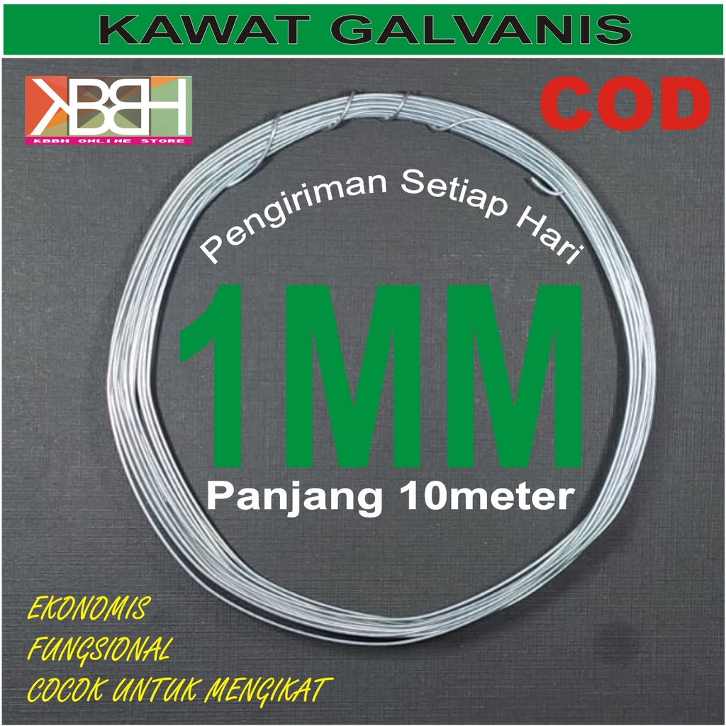 Jual Kawat Galvanis 1mm 10 Meter Kawat BWG Lunak | Shopee Indonesia