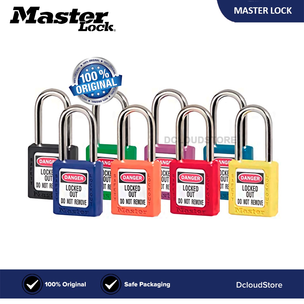 Jual Gembok Master Lock Safety LOTO 410 Merah Hijau Biru Kuning ...