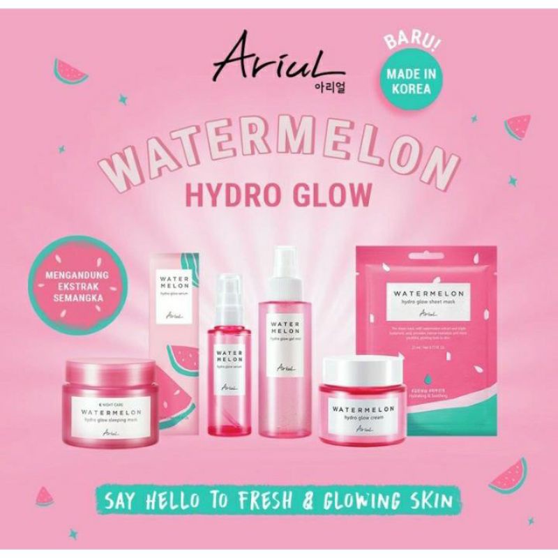 Jual Ariul Watermelon Hydro Glow Cream Gel Mist Serum Full Size ...