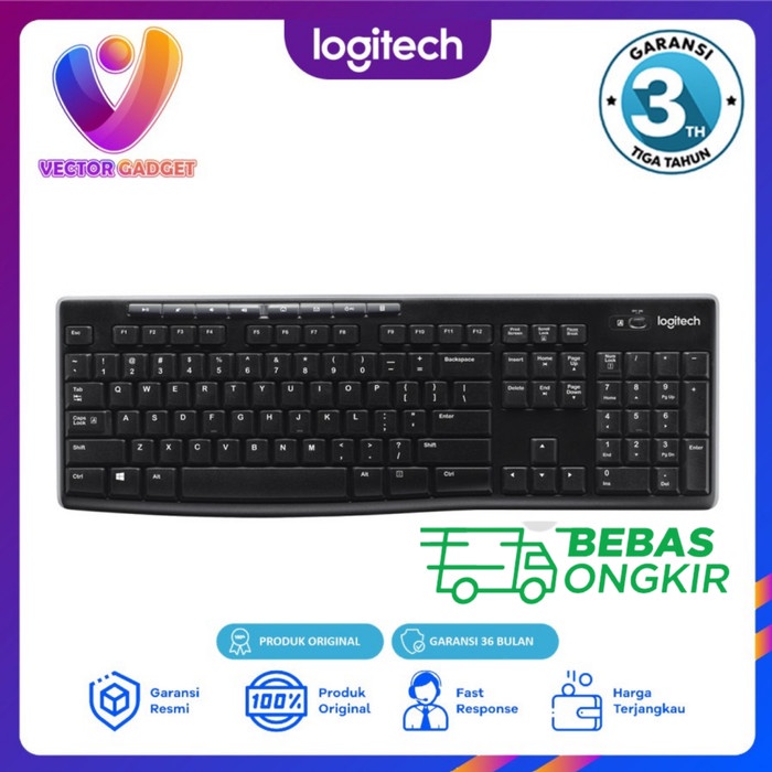 Jual Keyboard Logitech Keyboard K270 Wireless Keyboard K 270 Garansi 3 Th | Shopee Indonesia