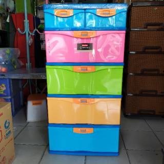 Lemari Plastik Lion Star susun 4 Plus laci kecil 2 | Shopee Indonesia