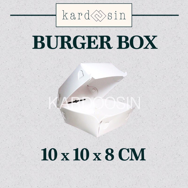 Jual KARDUS PACKING BURGER BOX PUTIH IVORY PACKAGING POLOS KEMASAN ...