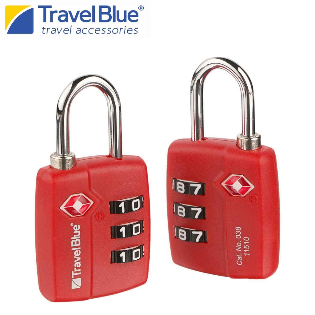 Jual Travel Blue TSA Approved Gembok Koper Suitcase Padlock - 3 Dial ...
