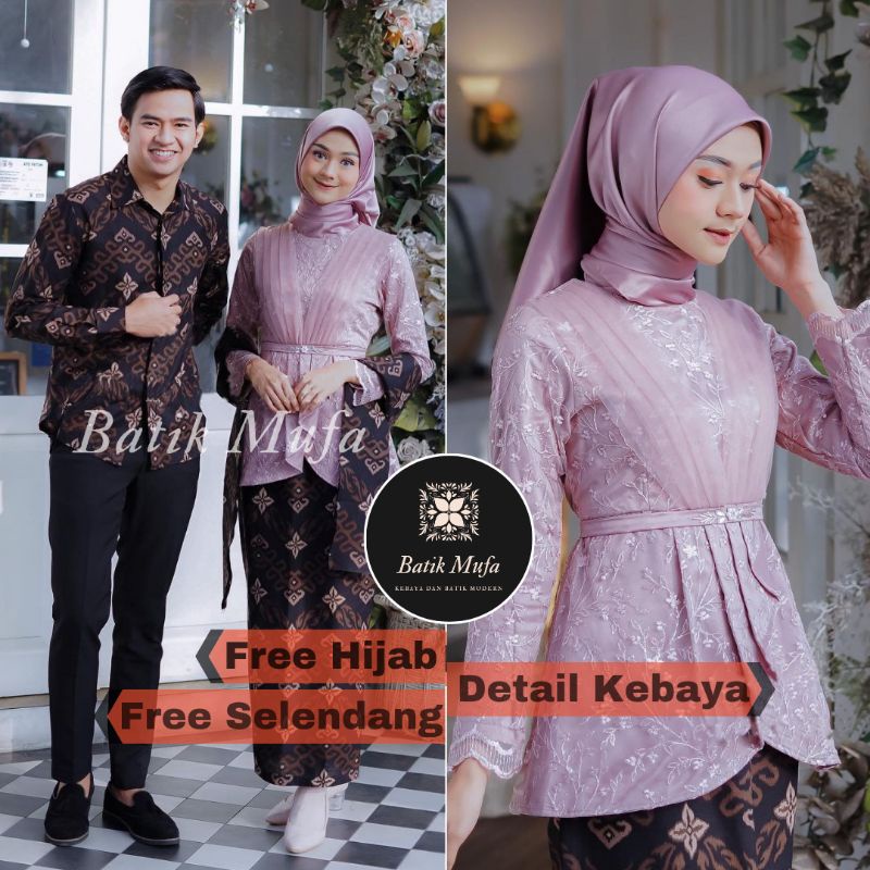 Jual SET COUPLE AVEENA DUSTY | KEBAYA WISUDA TERBARU KEBAYA LAMARAN KEBAYA MODERN KEBAYA ...