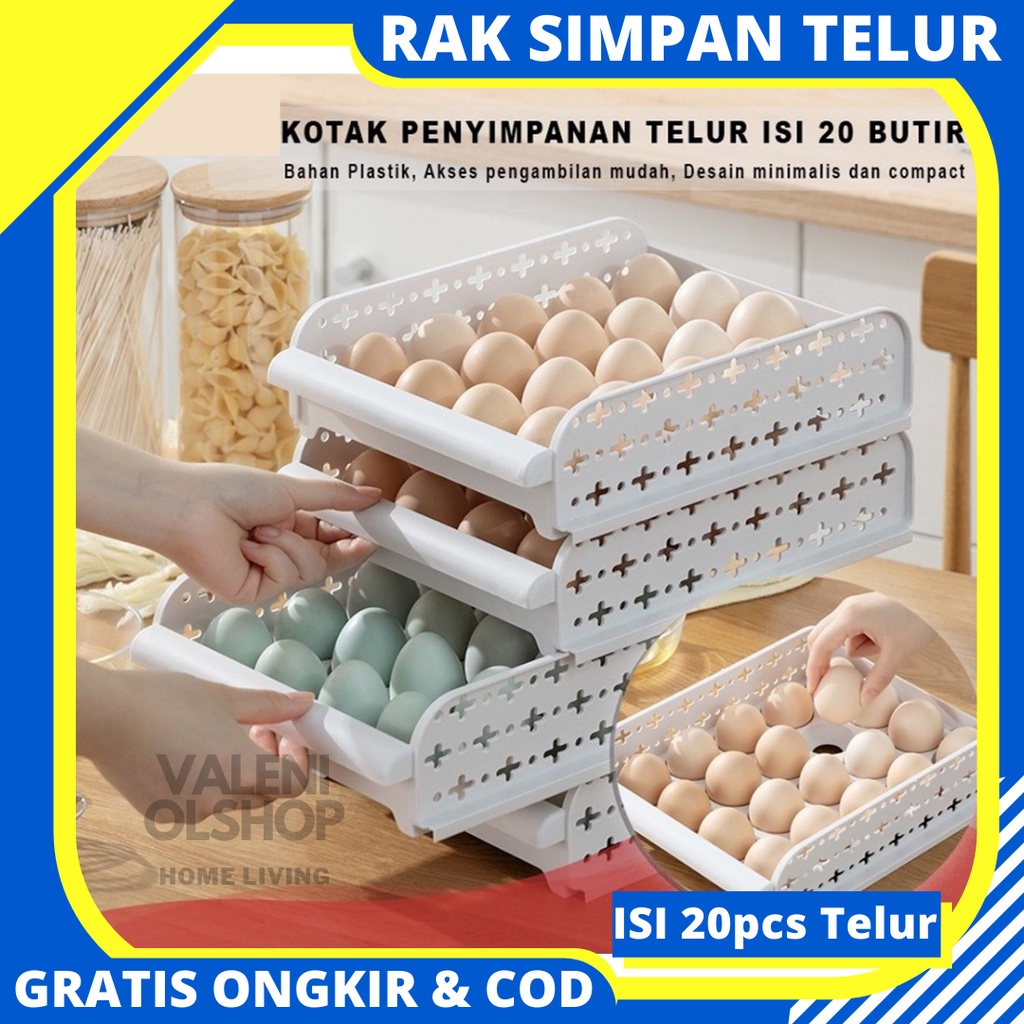 Jual Rak Tempat Penyimpanan Telur Rak Telur Plastik Box Telur Telor Egg ...