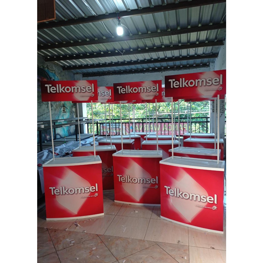 Event Desk TELKOMSEL | Meja Promosi | Meja Jualan | Booth Meja Full ...