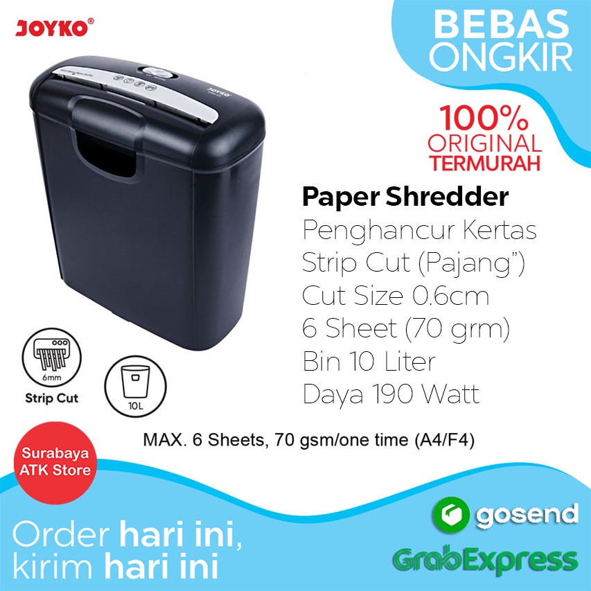 Jual Mesin Penghancur Kertas Joyko SHD-03 Paper Shredder | Shopee Indonesia