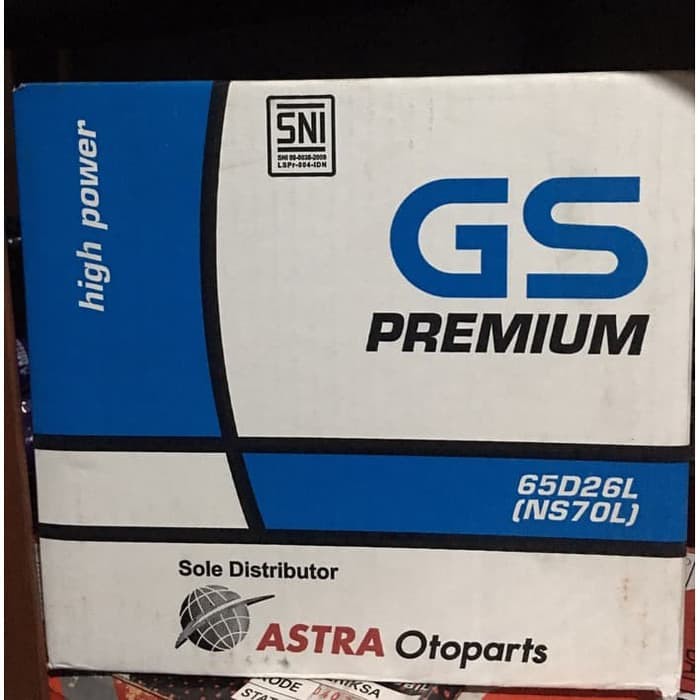 Jual Aki Mobil / Battery GS ASTRA Type GS PREMIUM NS70L 65D26L 12v 65 ah | Shopee Indonesia