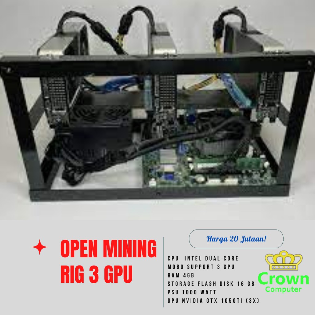 Jual MINING RIG 3 GPU GTX 1050ti | Shopee Indonesia