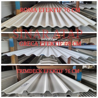 Jual Alderon RS GRECA efektif 69cm gelombang kotak WARNA LITE GREY ...